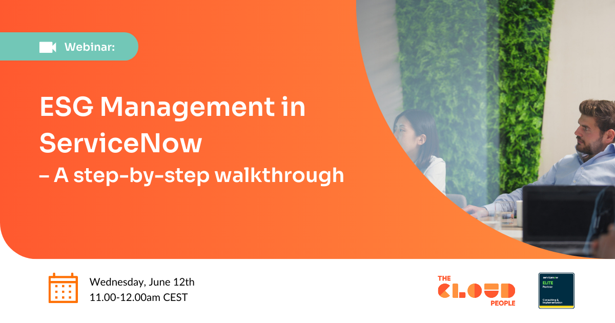 Webinar | ESG Management in ServiceNow